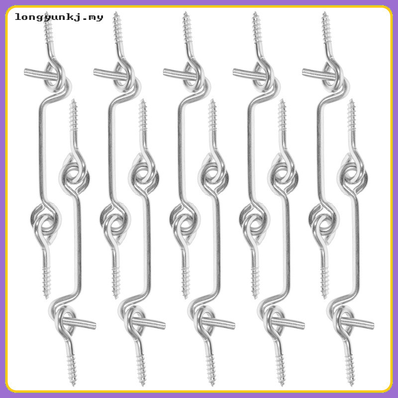 10 Sets Window Door Hook Screen Swivel Hooks Barn Latch Safety Latches ...