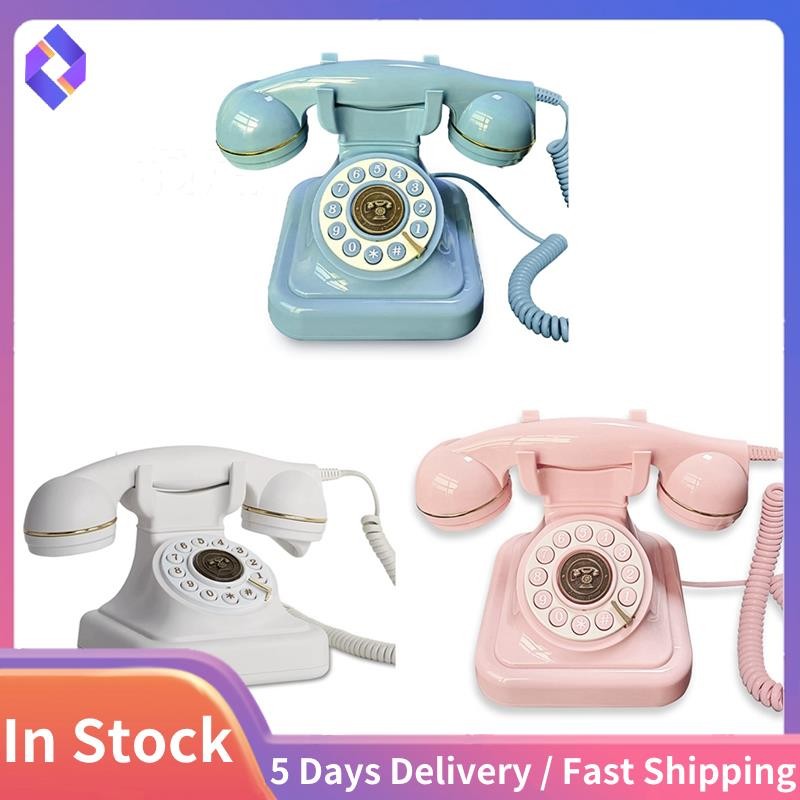 Classic Old Landline Telephone Home Plug-in Telephone Vintage Rotary ...