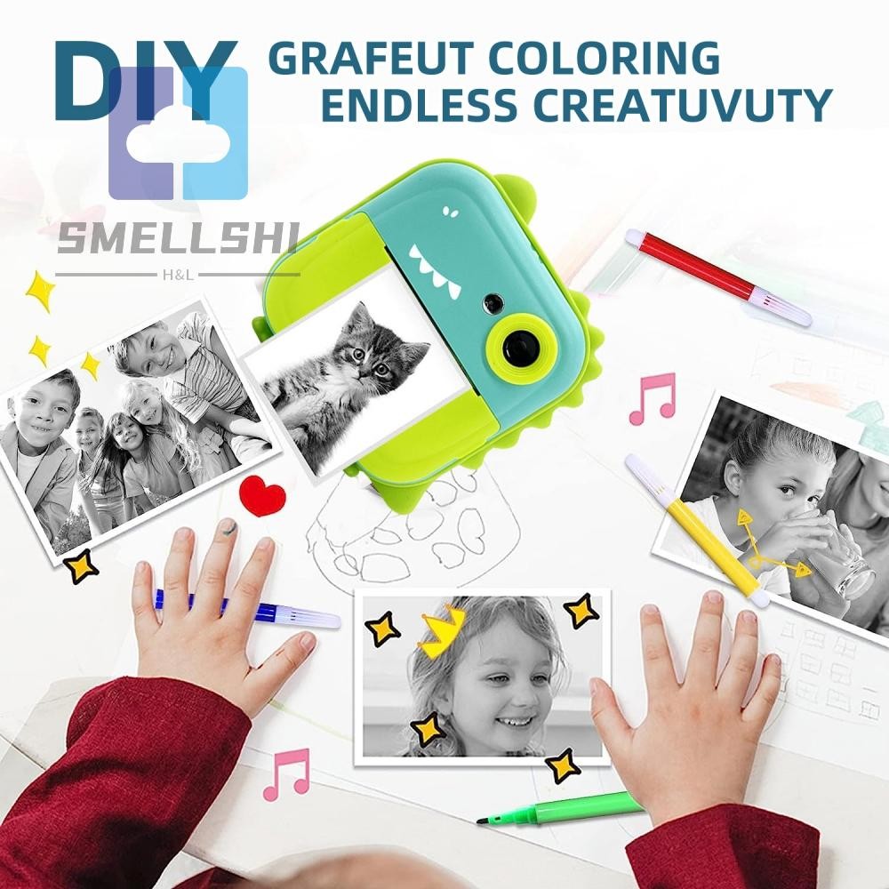 【SEMLL】Children 1080P Digital Camera Toys Instant Print for Kids ...