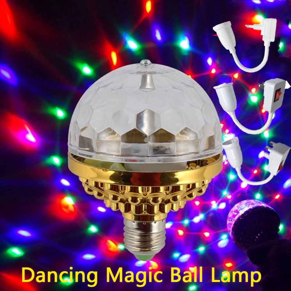 Disco Ball Seven Color Projection Lamp E27 LED Rotating Ball Stage ...
