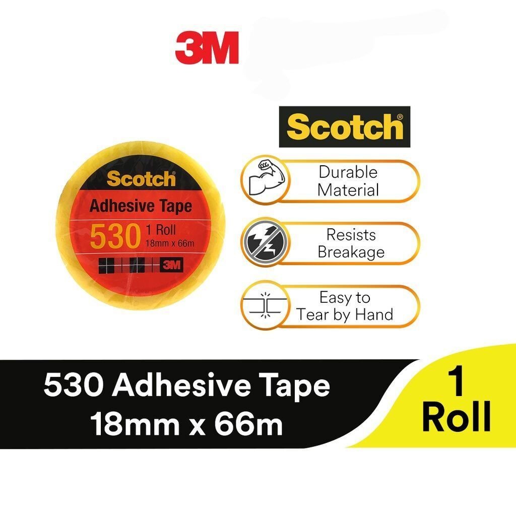 3M Scotch 530 Cellulose OPP Clear Tape Transparent Adhesive | Shopee Malaysia