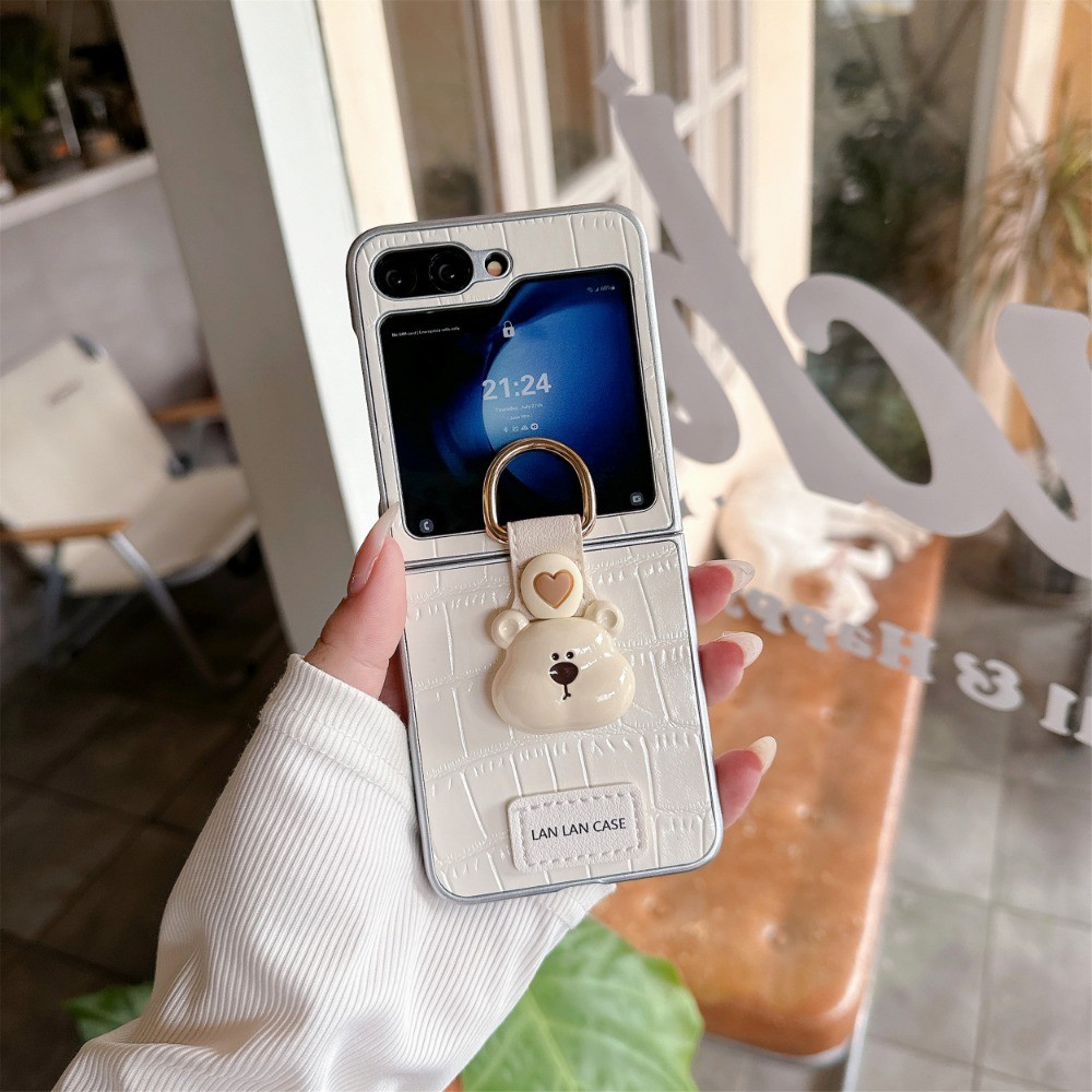 Cartoon Ring Phone Case for Samsung Galaxy Z Flip 6 5 4 3 Flip6 Flip5 ...