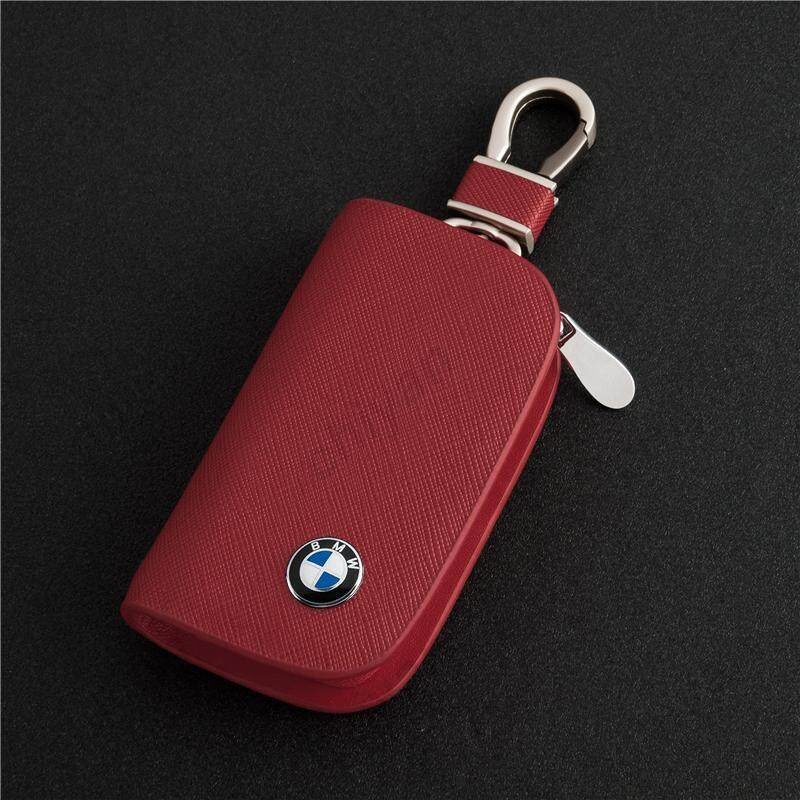 Genuine Cow Leather Car Key Holder Smart Remote Key Fob Case Cover ...