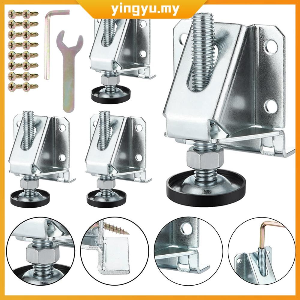 4 Pack Stainless Steel Leveling Feet Set 2000lb Heavy Duty Furniture ...
