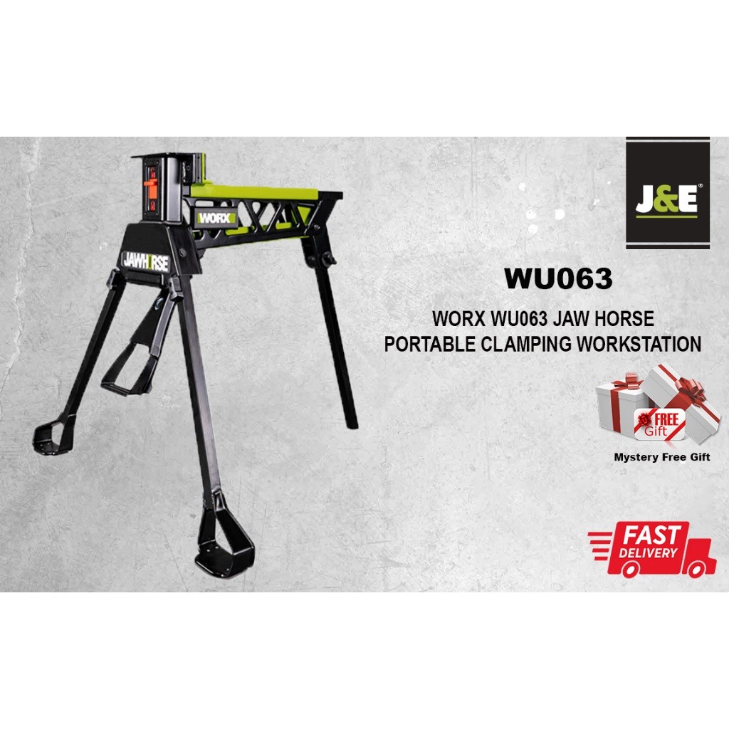 J&E WORX WU063 JAWHORSE PORTABLE CLAMPING WORK WORKSTAND WORKSTATION ...