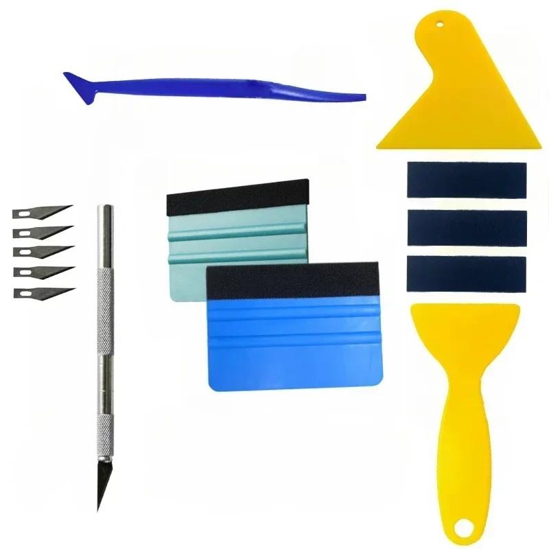 Car Vinyl Wrapping Tool Kit Felt Edge Squeegee Plastic Scraper ...