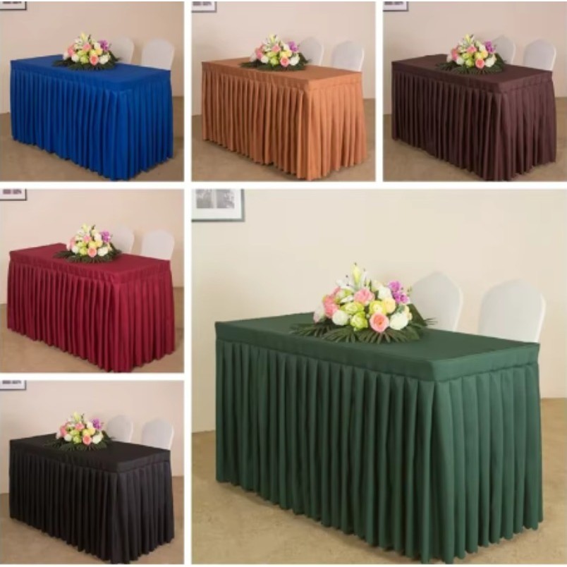 Multiple size Party Table Skirt Birthday Pleated Dessert Tablecloth ...