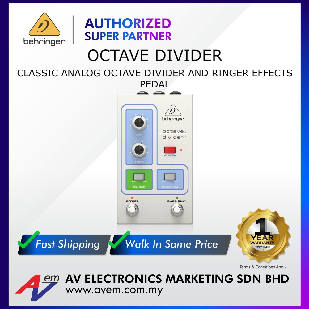 BEHRINGER OCTAVE DIVIDER Classic Analog Octave Divider and Ringer ...