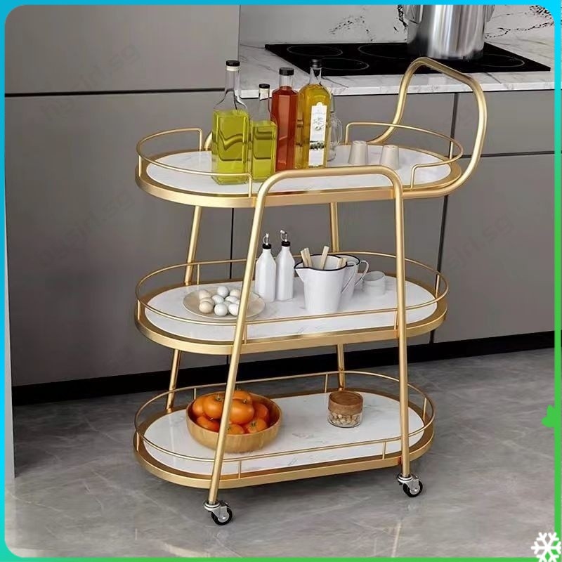 Movable food trolley commercial household restaurant with wheels ...