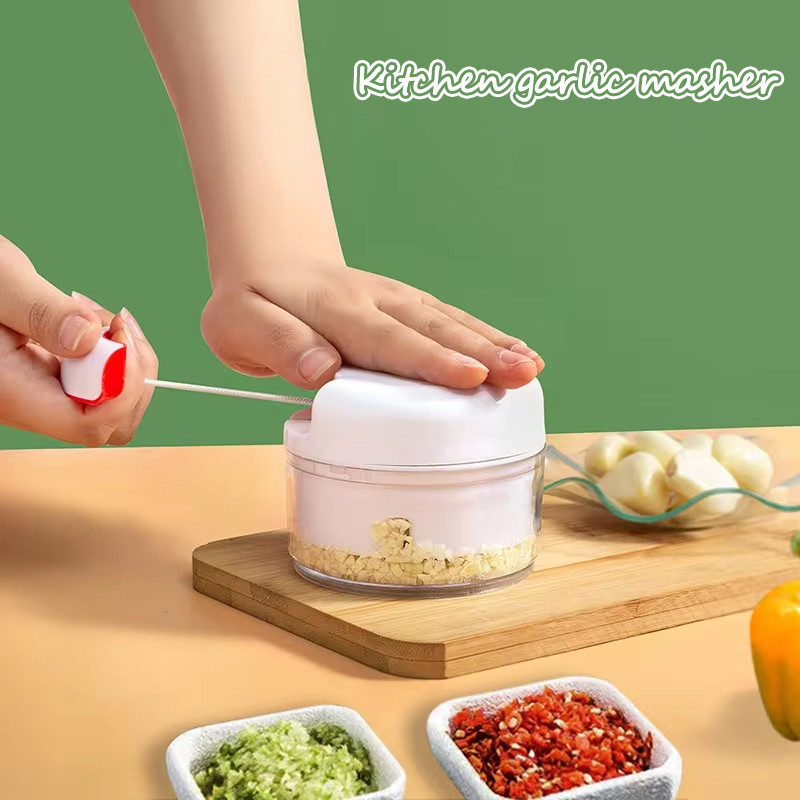 New White Hand Pull Garlic Grinder In The Kitchen Multi Functional Food ...