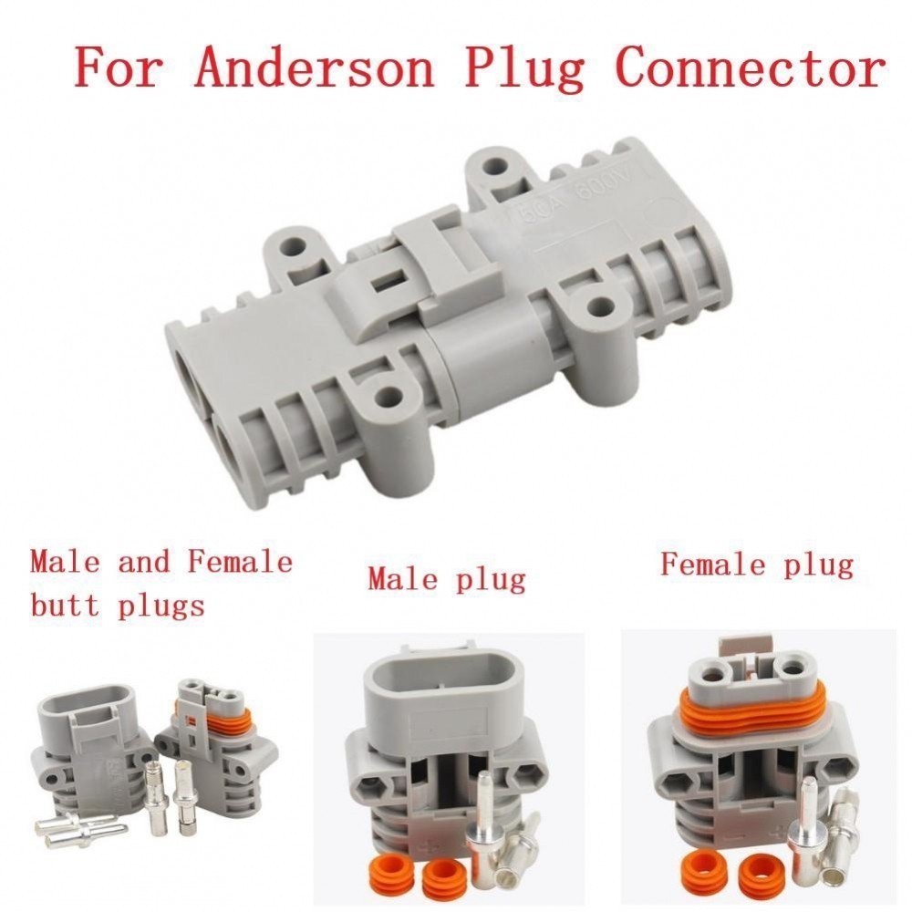 Connector 50A 600V Fast Gray PPO Insulation Straight Plug With ...