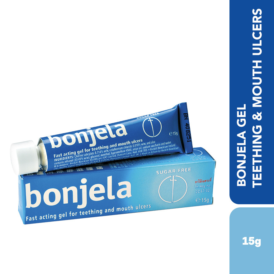 RECKITT Bonjela Fast Acting Gel for Teething and Mouth Ulcers 15g ...