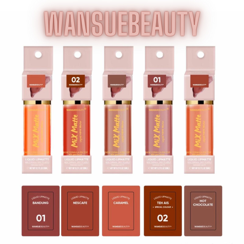 WANSUE Lipmatte 6ml Liquid Lipstick Beauty Caramel Hot Chocolate ...
