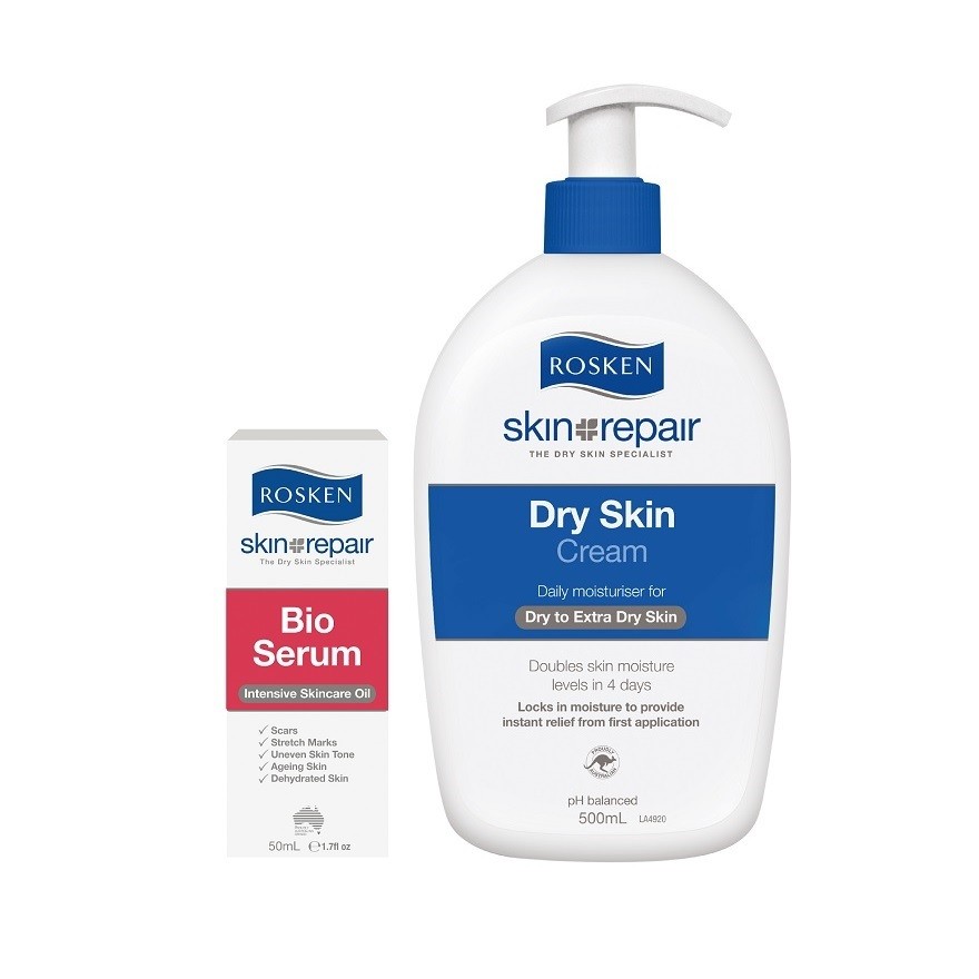 ROSKEN Dry Skin Cream Cream 500ml + Bio Serum 50ml | Shopee Malaysia