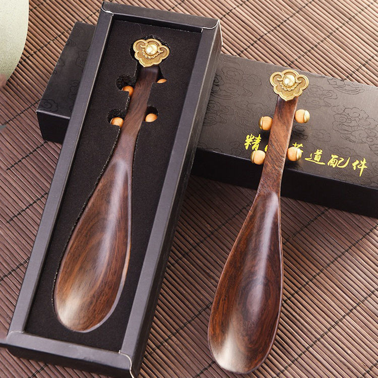 Sudu Teh Ruyi Pipa Sudu Teh Kayu Hitam Sudu Teh Set Kotak Hadiah Sudu ...