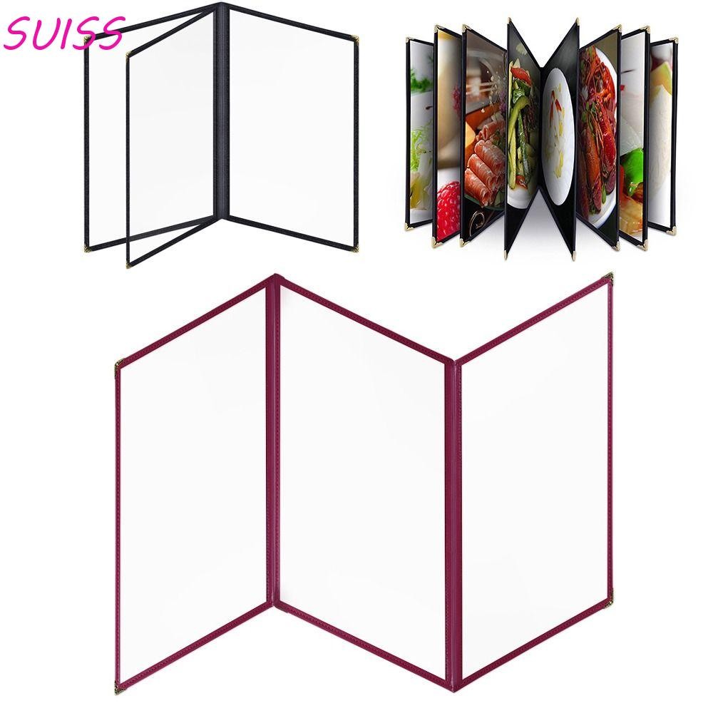 SUISS PVC Transparent Menu Cover, Foldable A4 A4 Menu Paper Holder ...