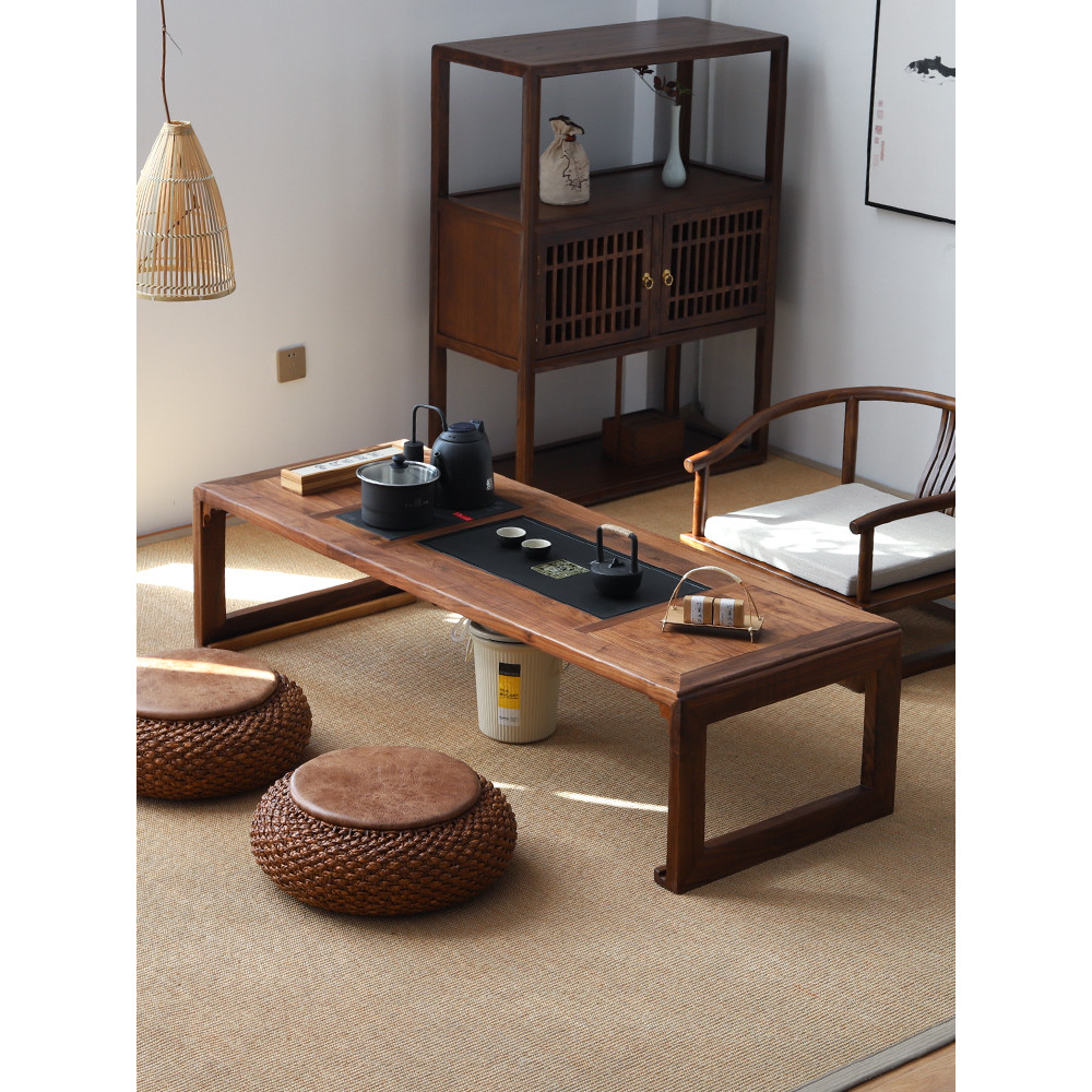 Balkoni Meja Teh Tatami Gaya Zen Jepun Meja Teh Rendah Platform Teh ...