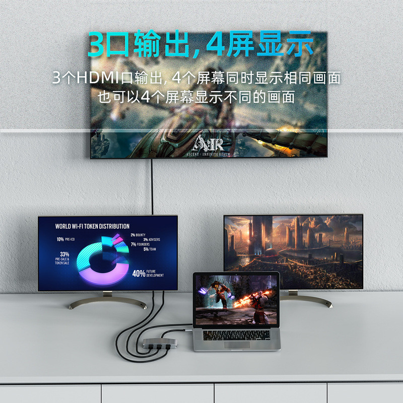 Computer Multi-Screen Extender hdmi Split-Screen Device Graphics Card ...