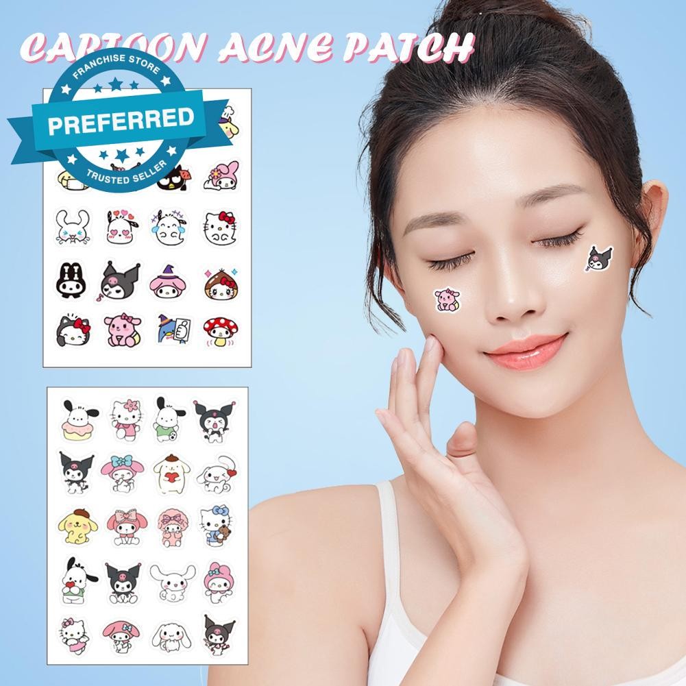 Cartoon Pattern Acne Sticker Pe Acne Colored Cute Cat Skin Invisible ...