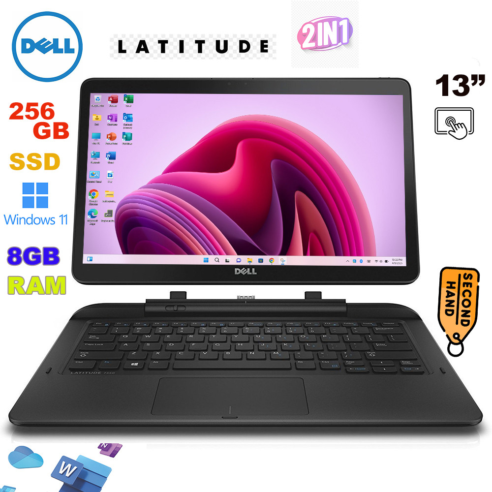 Dell Latitude 7350 2-in-1 Intel Core M-5Y71 8GB RAM 256GB SSD 13Inch ...