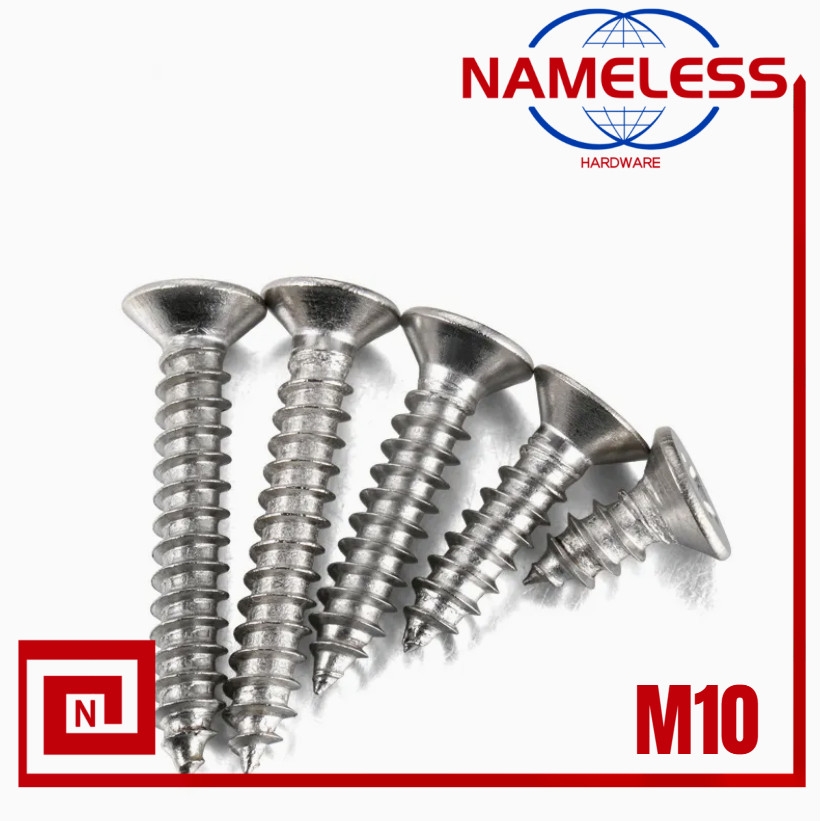 (50PCS) STAINLESS 304 STEEL FLAT HEAD SCREW / METALSCREW FLATHEAD SIZE ...