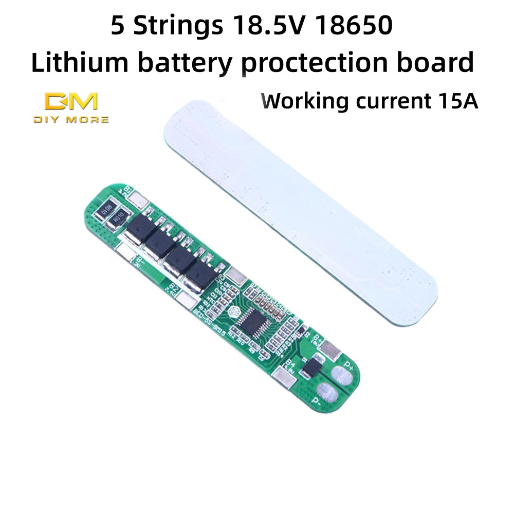 DIYMORE 5S 18.5V 21V BMS 18650 lithium battery protection board 15A ...