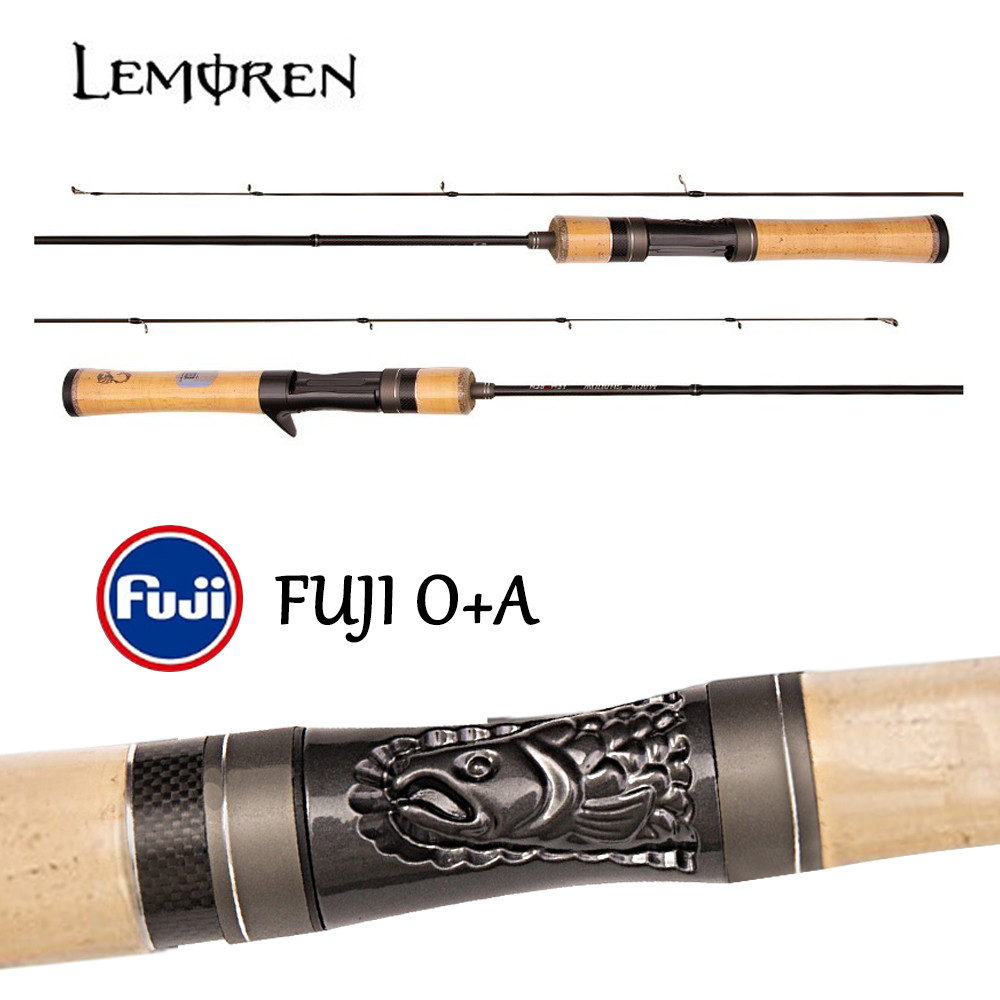 Lemoren Fuji Guides UL Rod Solid Carbon Ultralight Fishing Rod Spinning ...