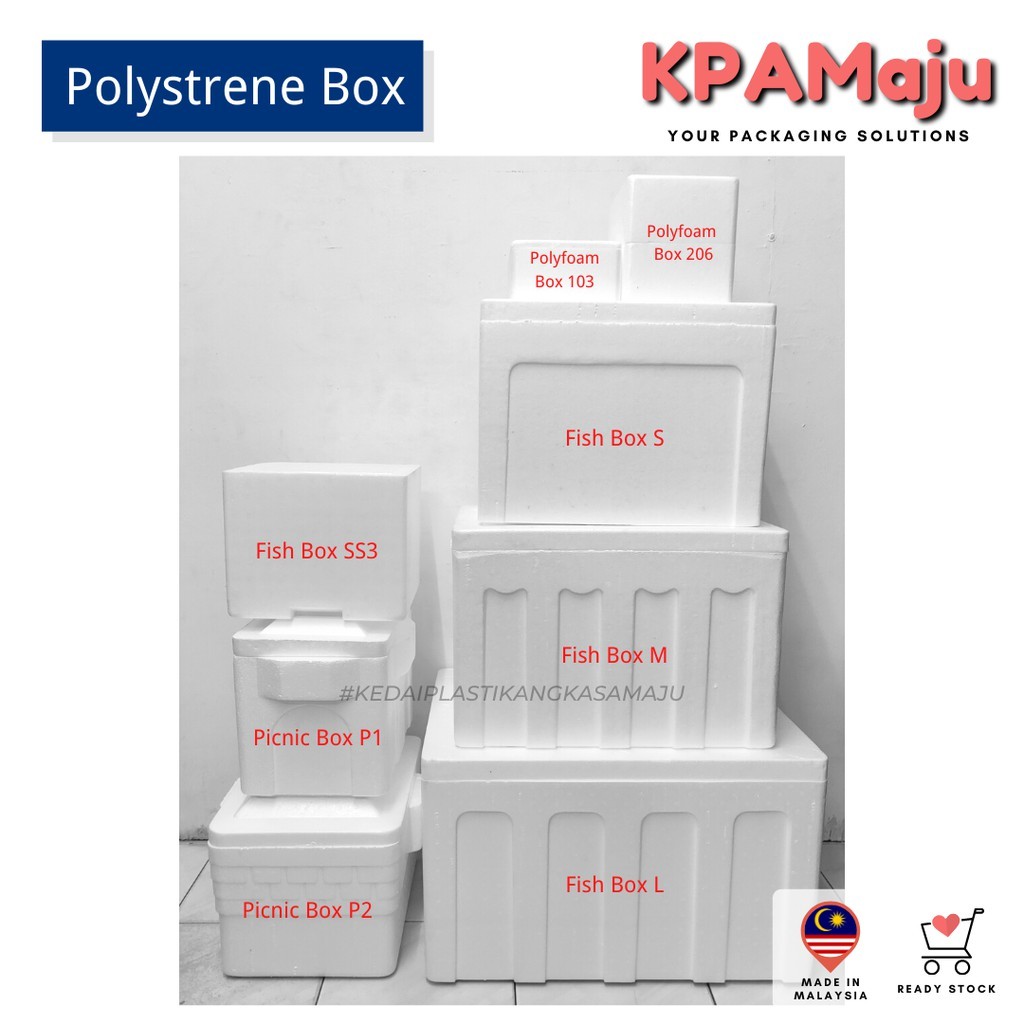 Picnic Box (P1/P2) & Fish Box (SS3/S) - Polystyrene Box / Foam Box ...