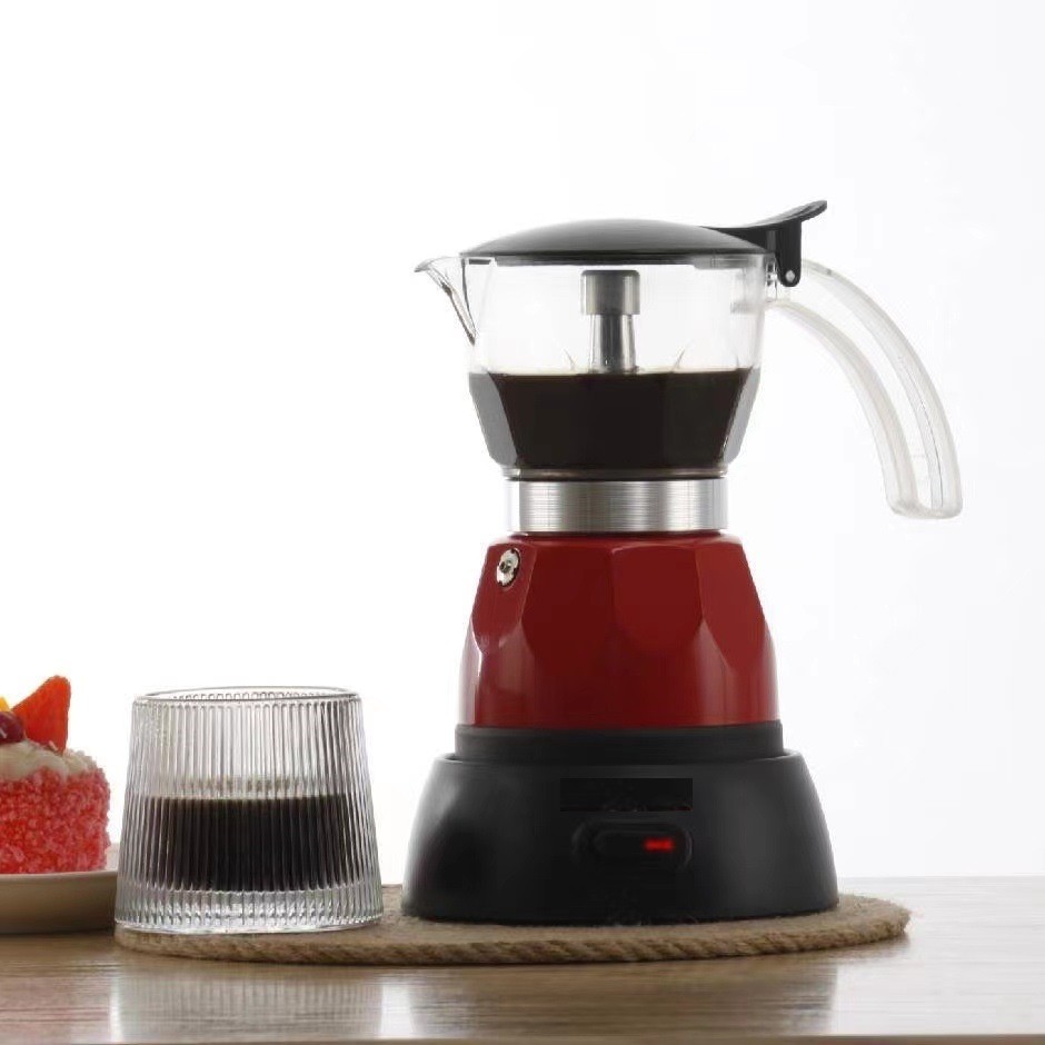 2025 New Style Electric Aluminum Moka Pot Italian Coffee Pot Plug-In ...