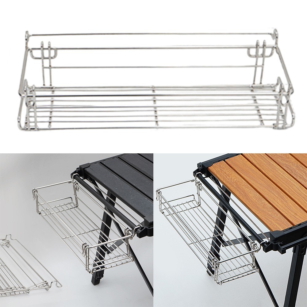 [stock] Camping Table Drain Basket Folding Tableside Hanger Storage ...