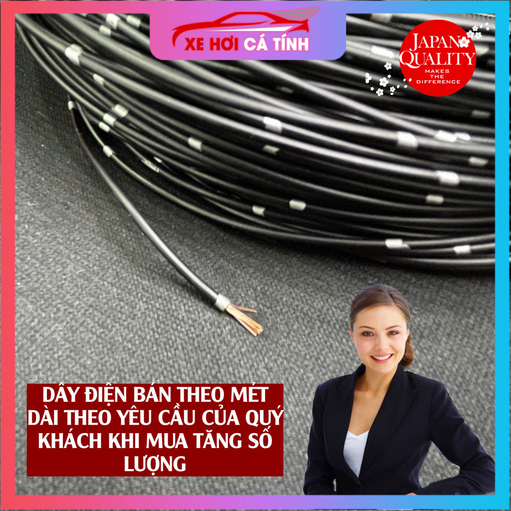 1 meter of 0.85 mm2 cross-section car electrical wire, Japanese ...