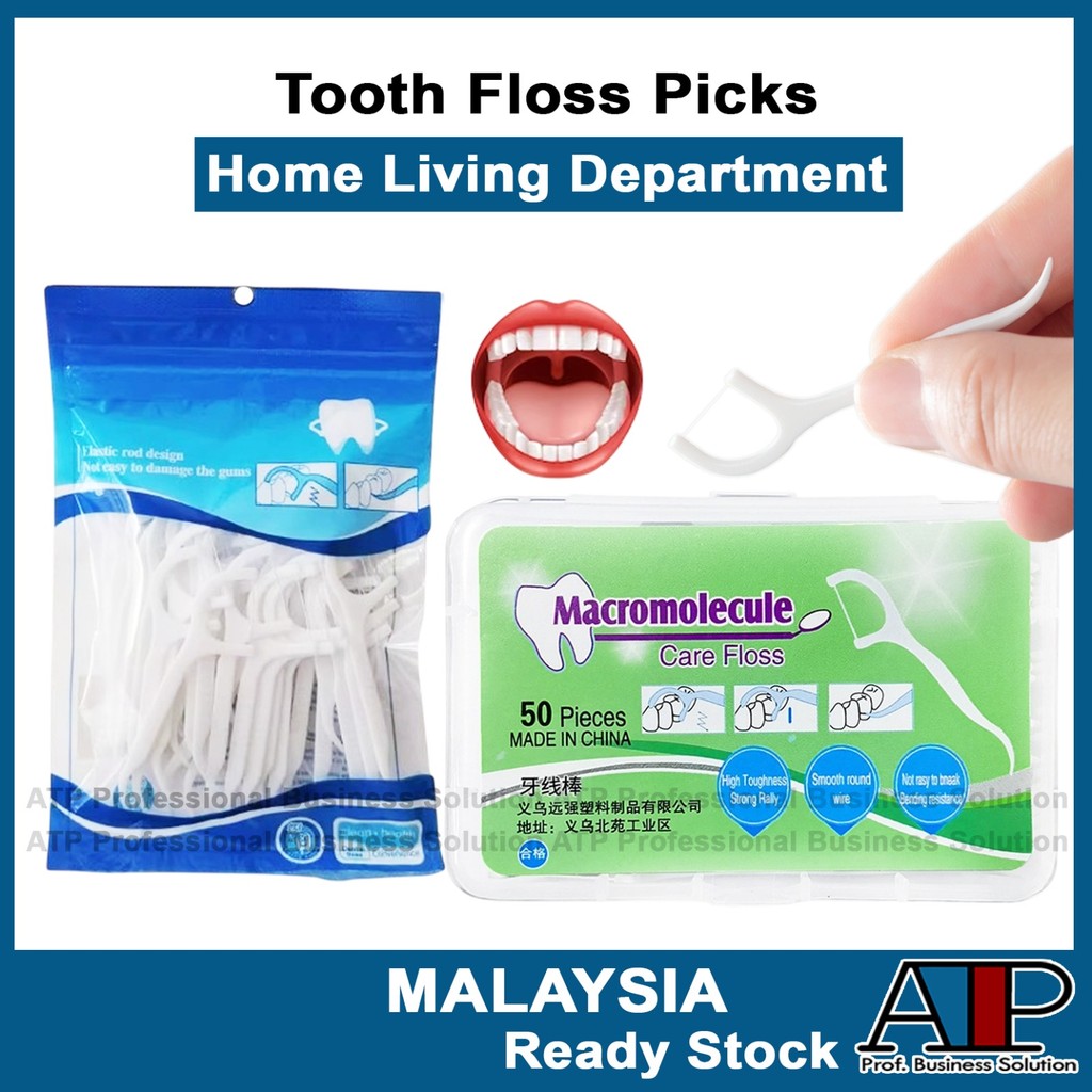 Dental Floss Picks Flosser Picks Toothpicks Stick Interdental Cleaning ...