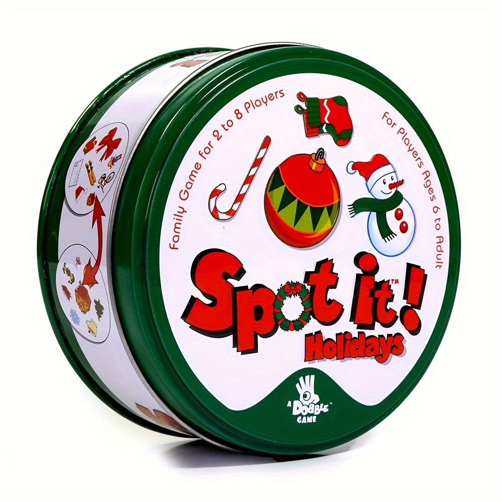 Dobble Holidays Card Game Christmas Gift, Standard Edition, Role ...