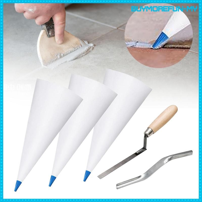 [BuymorefunMY] Tile Grout Bag Brick Jointer Jointing Tip Grout Bag for ...