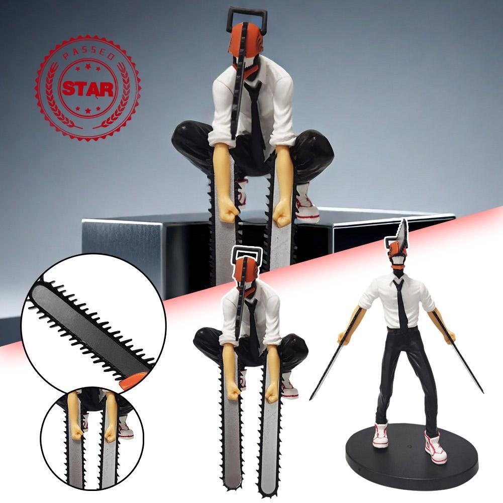 【cod】chainsaw Man Sitting Denji Figure Height Blood Model Gifts Toys ...