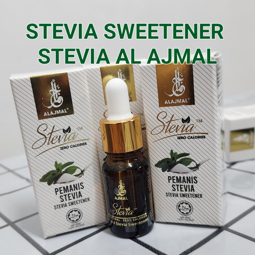 Stevia Ajmal (3 Botol) Original Natural Sweetener Zero Calories Stevia ...