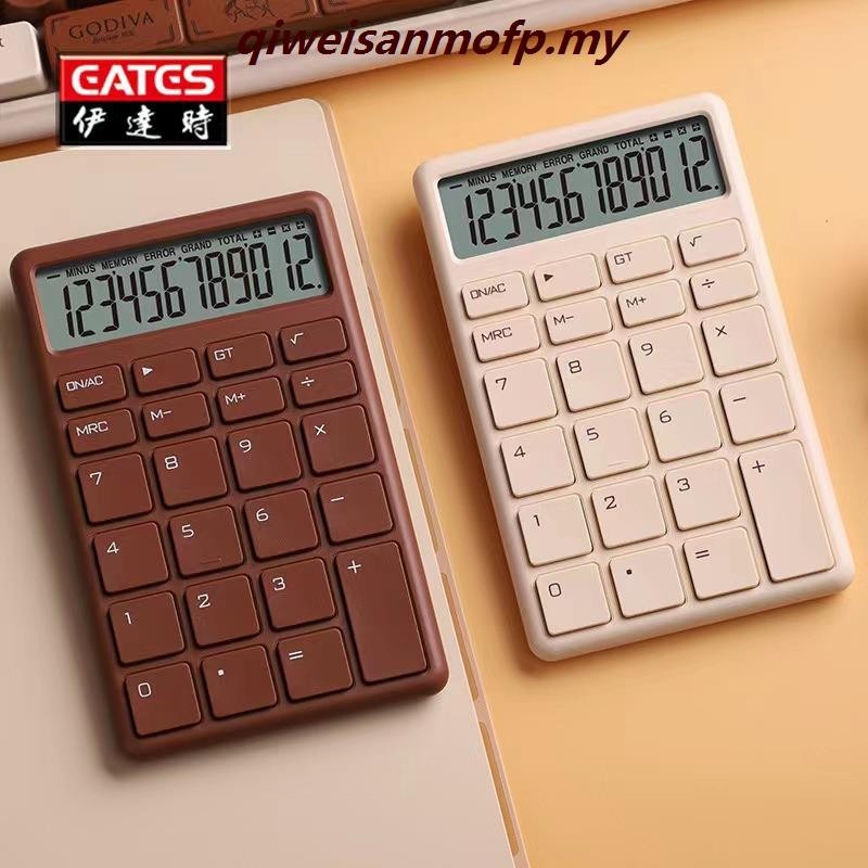 Creative Morandi Color Mini Calculator Student 12-digit Large Screen ...