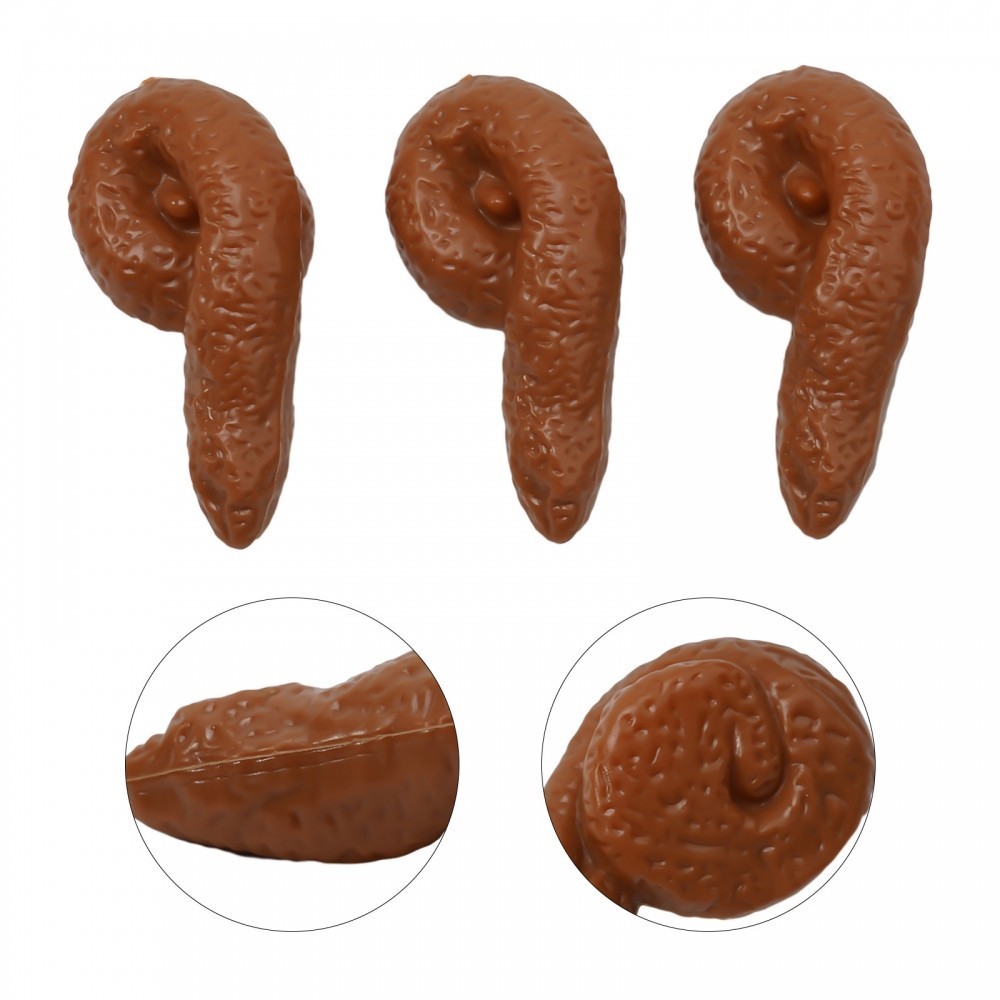 {Dalam Stok}Fast Shipping-Realistic Poop 3pcs Creative EVA Plastic Fake ...
