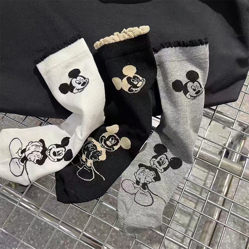 Niche Korean Style Mickey Minnie Spring Autumn Design ab Cute Cartoon ...