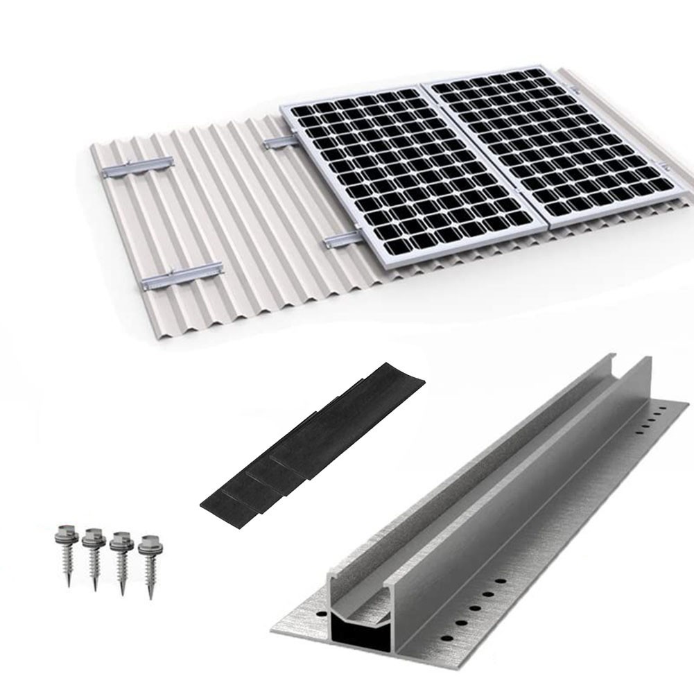 [LUMY] PV Photovoltaic Solar Panel Accessories Trapezoidal Mounting Rail Set | Shopee Malaysia