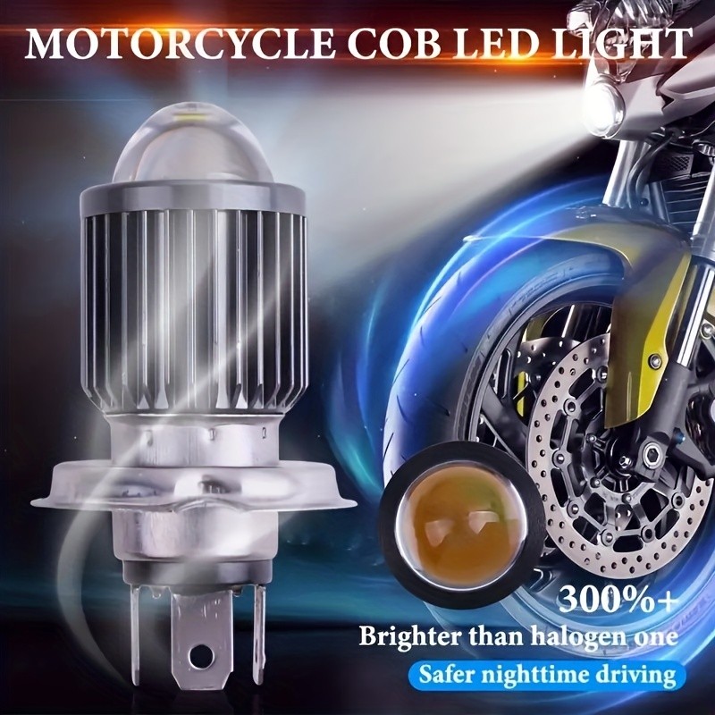 GMMA Motorcycle headlights H4 white and yellow electric lights near and ...