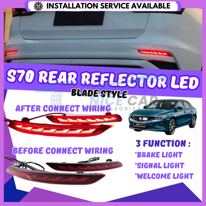 PROTON S70 REAR REFLECTOR LED BLADE STYLE REAR BUMPER LED | Shopee Malaysia