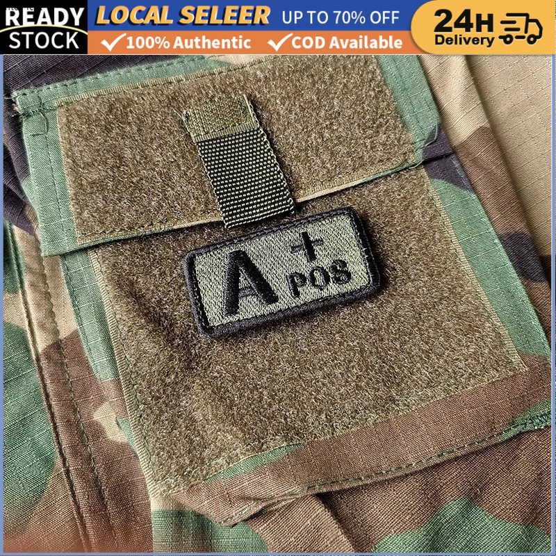 Olive Blood Type Patch A+ B+ AB+ O+ Tactical Patches Badge Embroidery ...