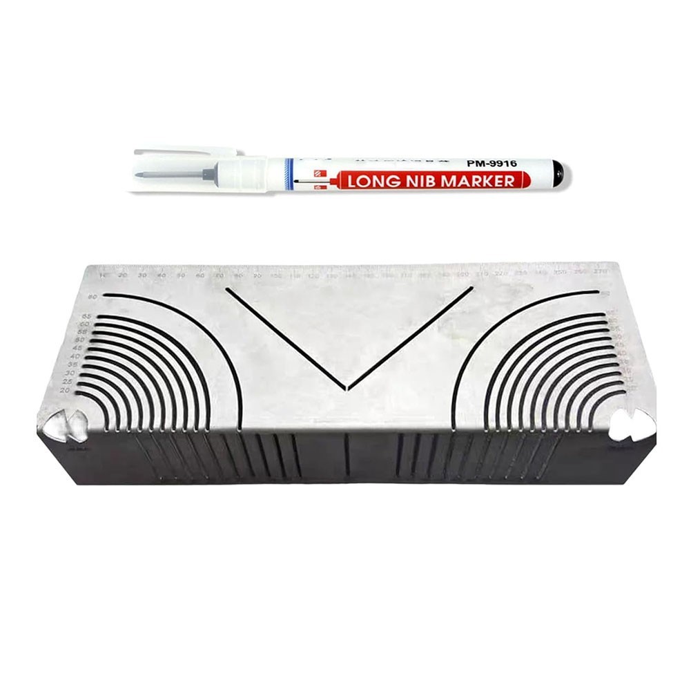 [mulstore] 90° Arc Angle Marking Ruler Square Tube Angle And Arc ...