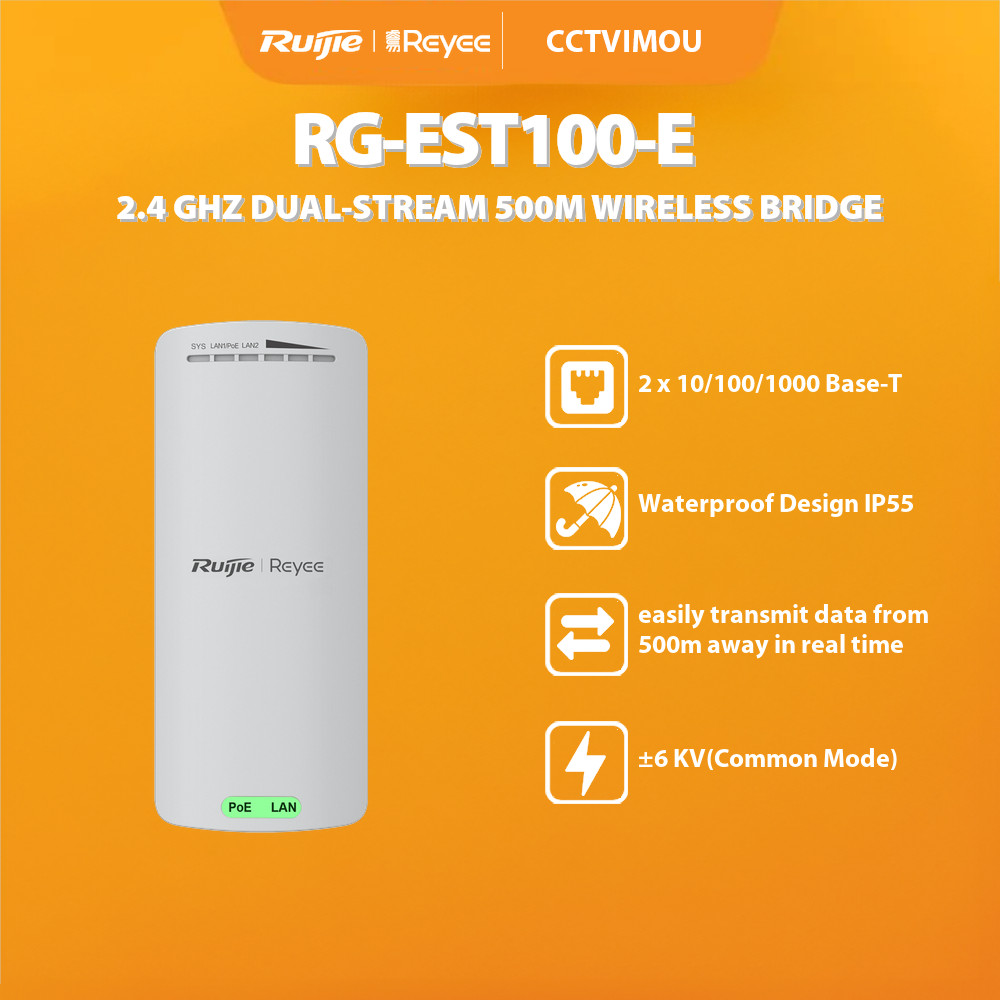 Ruijie REYEE RG-EST100-E 2.4 GHZ DUAL-STREAM 500M WIRELESS BRIDGE | Shopee Malaysia