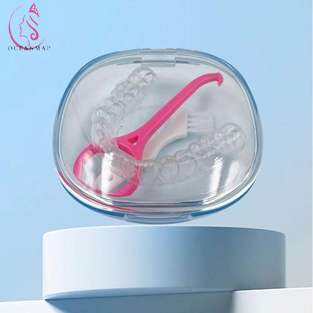 OCEANMAP Dental Retainer Box, Square Transparent Braces Orthodontic ...