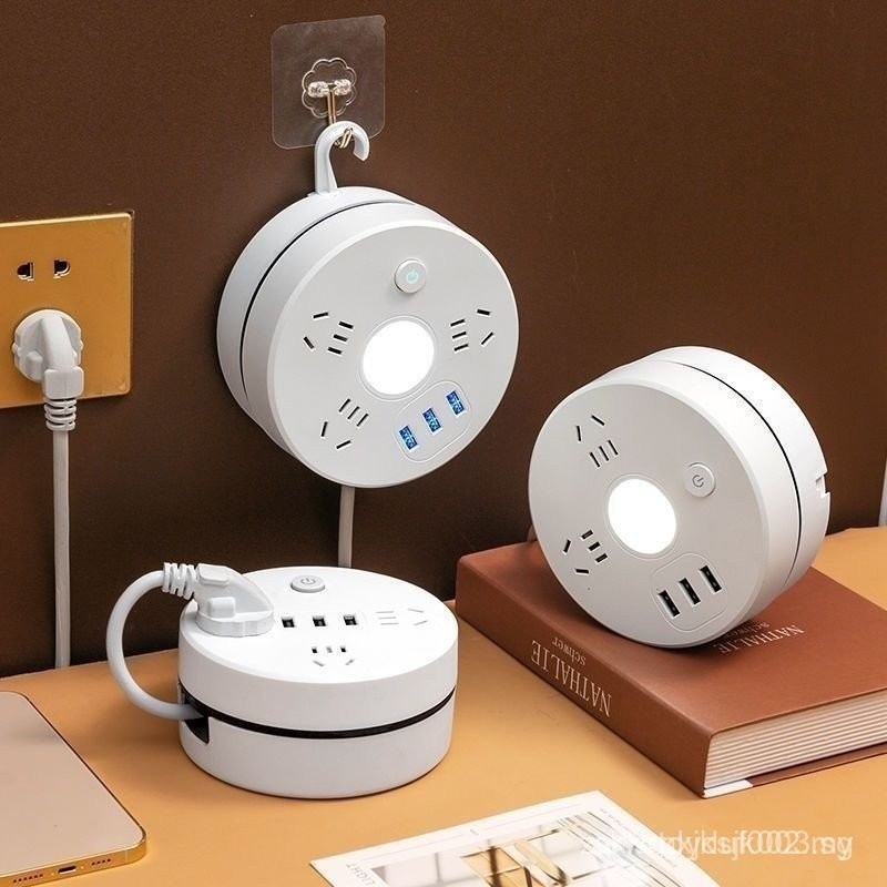 Storage Wire Socket Belt Usb Panel Power Strip Multi Functional Porous Power Strip Retractable