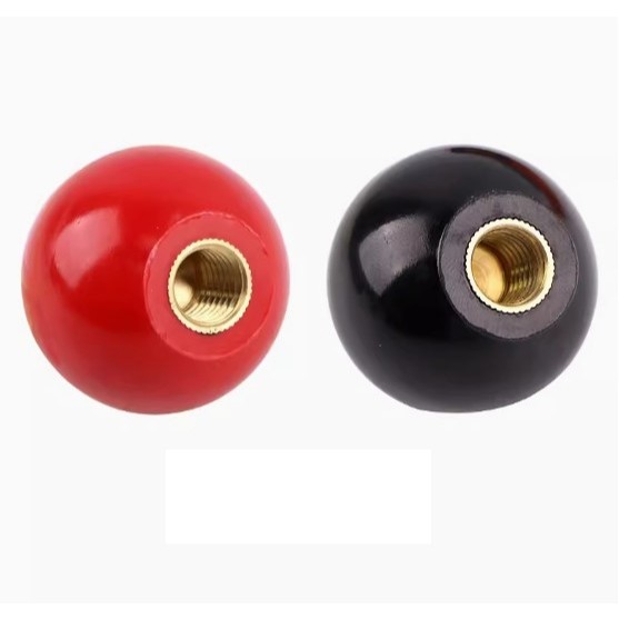 Plastic ball knob, copper internal thread M4 M5 M6 M8 M10 red, black ...
