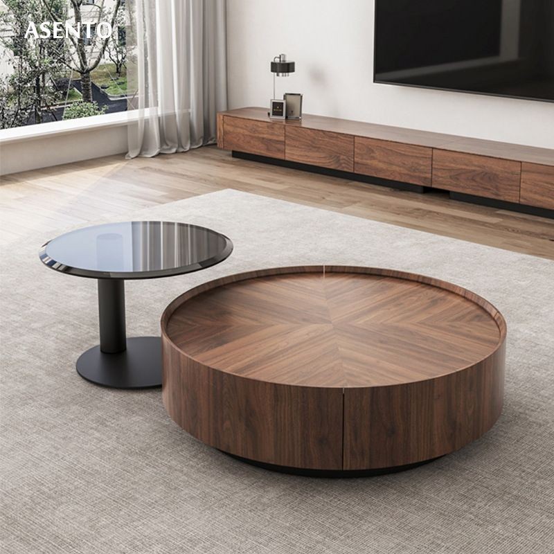 Nordic Italian Solid Wood Coffee Table Combination Living Room ...