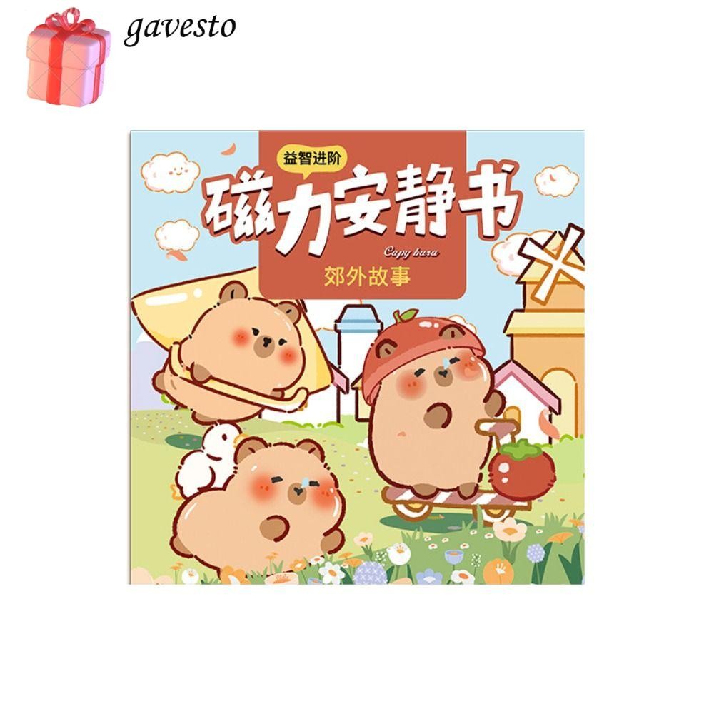 GAVESTO Magnetic Quiet Book, Handmade Kawaii Capybara Toy, Cartoon ...